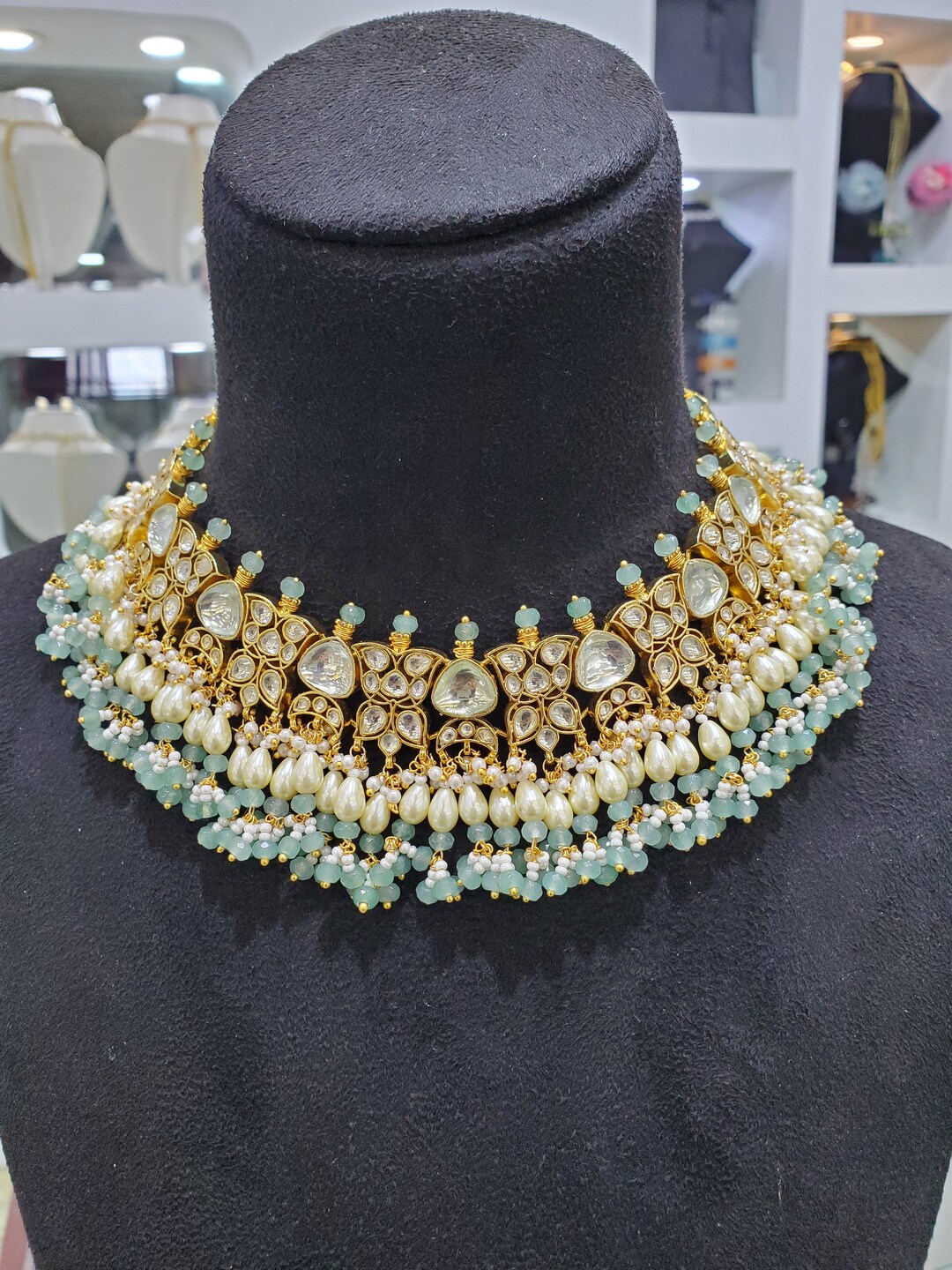 Sabyasachi Jadau Kundan Polki Choker Necklace and Earrings ,sabyasachi Jewelry,indian Jewelry ...