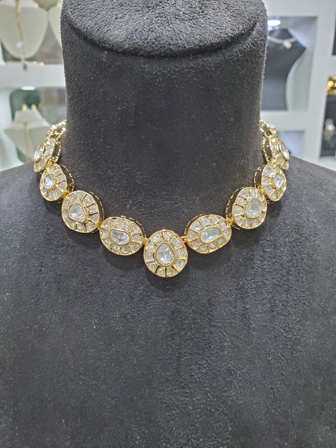 Sabyasachi Kundan Uncut Polki Choker Necklace With Earrings,sabyasachi Jewelry,indian Jewelry ...