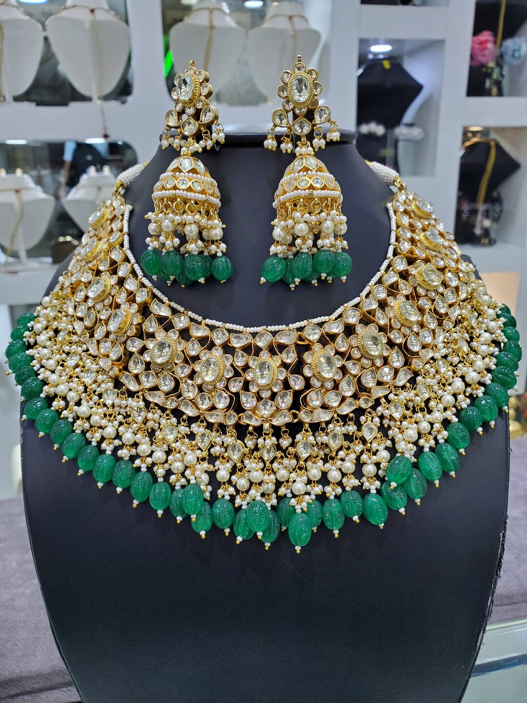 Sabyasachi Kundan Jadau Polki Choker Necklace With Earrings and Tika,sabyasachi Jewelry,indian ...