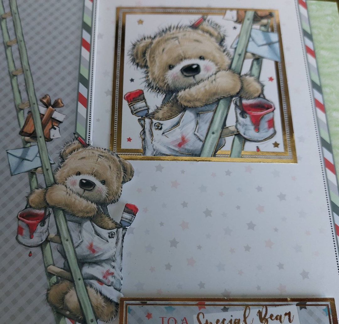 Teddy Bear Cards - Etsy