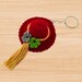 A Crochet Hat Keychain Pattern, Crochet Keychain Flower, Crochet Mini ...