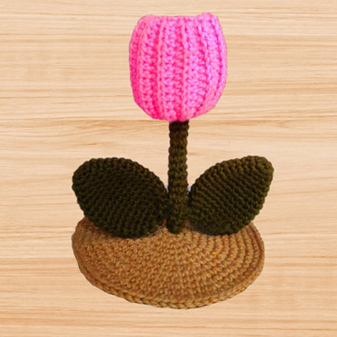 Crochet Flower Phone Stand Pattern: Sunflower Tulip Design (PDF Pattern ...