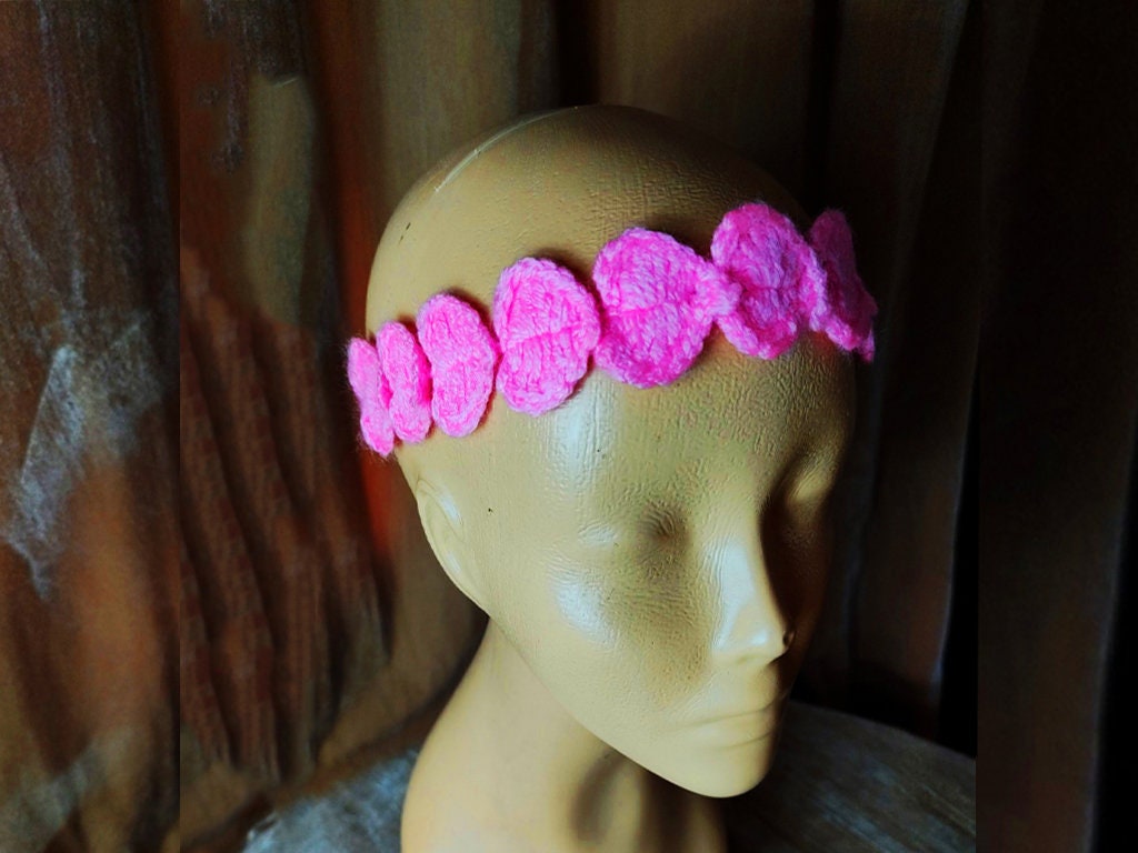 A Crochet Heart Headband Pattern Crochet Headband Pattern - Etsy