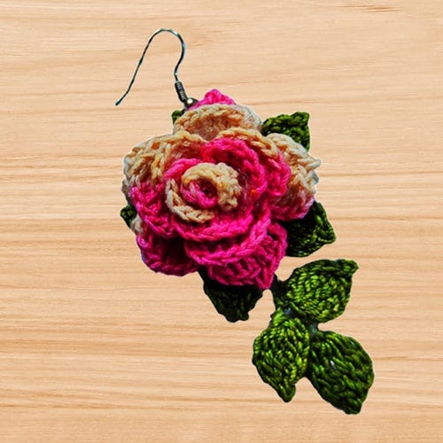 Crochet Flower Earrings Pattern Photo Tutorial Pattern - Etsy