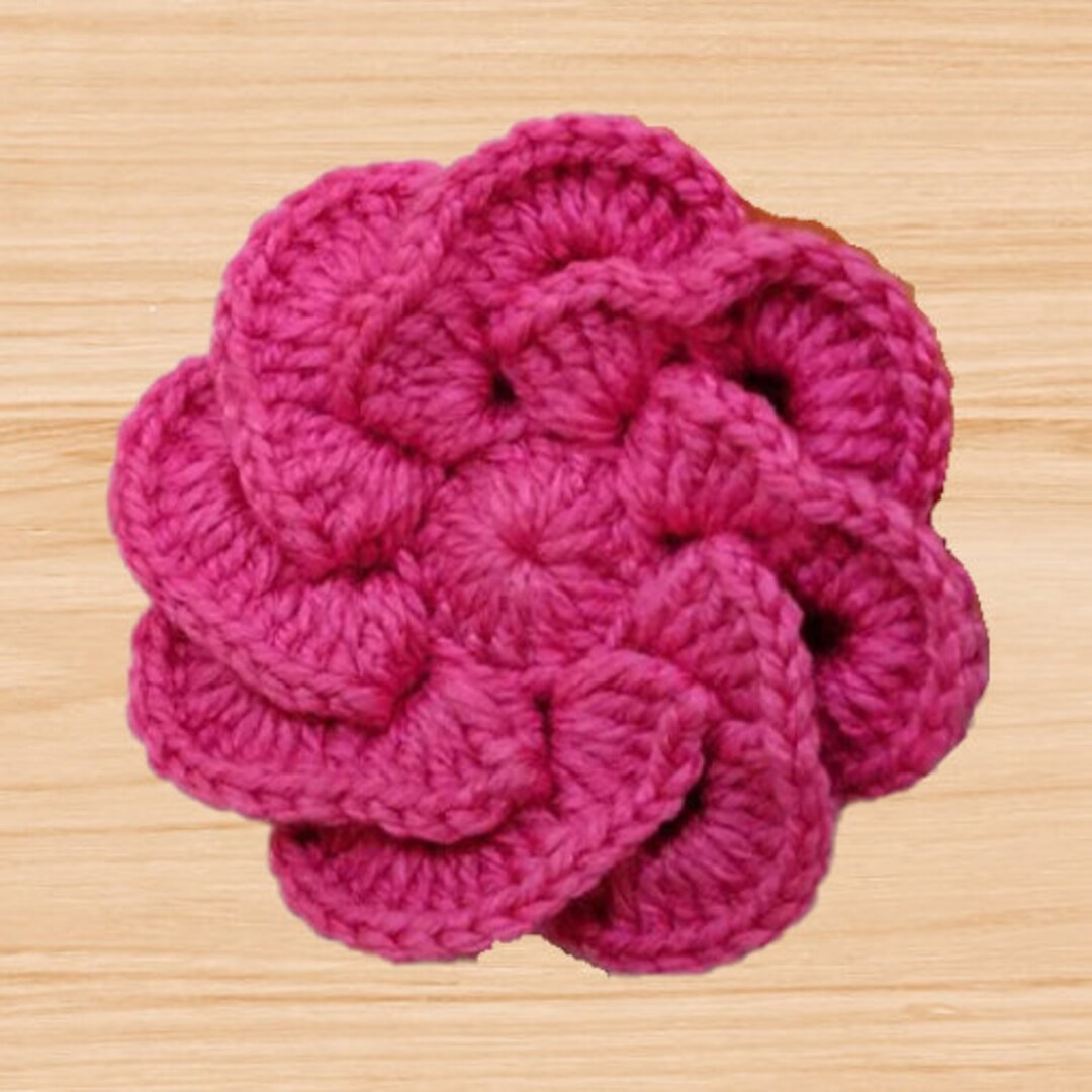 3D Crochet Flower Pattern, Photo Tutorial, 3D Crochet Rose Pattern ...