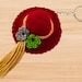 A Crochet Hat Keychain Pattern Crochet Keychain Flower - Etsy