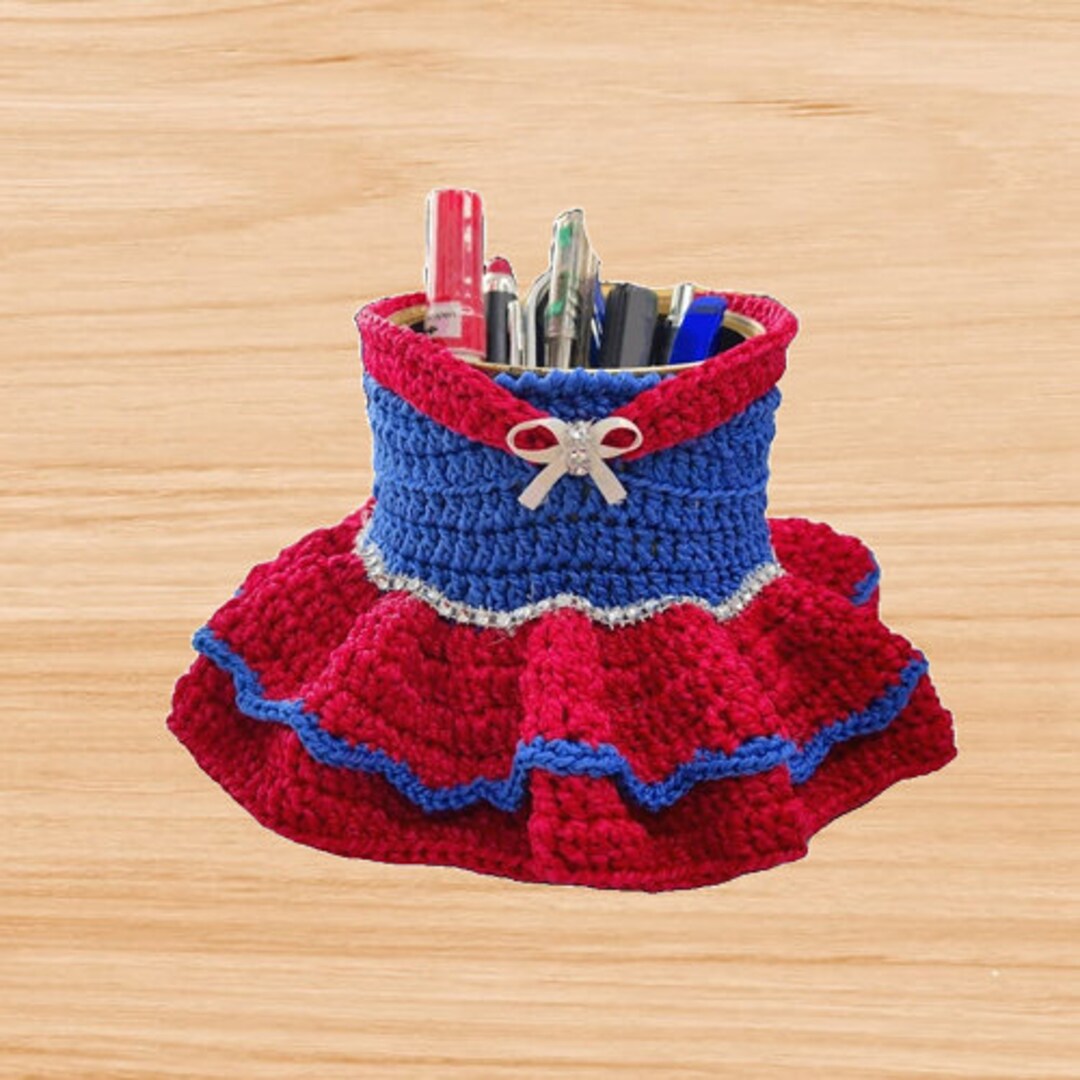 Crochet Pen Holder PDF Pattern, Crochet Needle Container, Amigurumi PDF ...