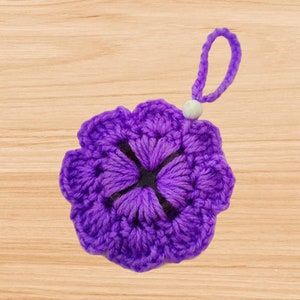 Crochet 3d Flower Keychain Pattern, Crochet Keychain Pattern, Crochet ...