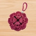 Crochet 3d Flower Keychain Pattern, Crochet Keychain Pattern, Crochet ...