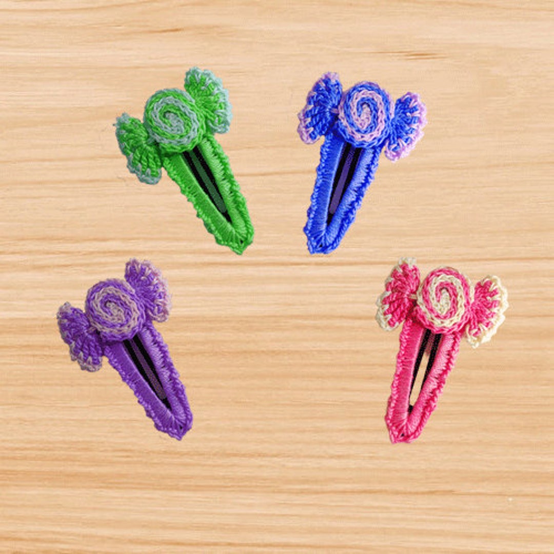 A Crochet Candy Hair Clip Pattern, Crochet Hair Clip Pattern, Crochet ...