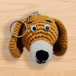 Amigurumi Dog Keychain Pattern, Crochet Dog Pattern, Animal Keyring ...