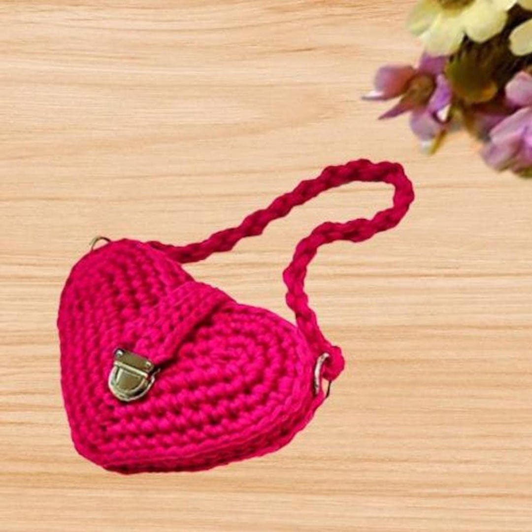 Crochet Heart Bag Pattern: Photo Tutorial (PDF Download) - Etsy
