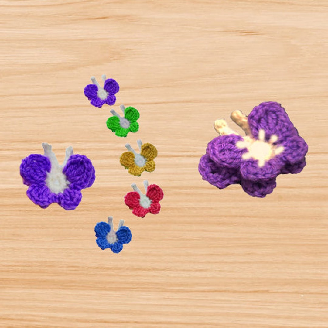 A Crochet Multilayer 3D Butterfly Pattern, Crochet Butterfly Keychain ...