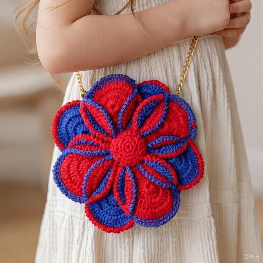 Crochet 3D Flower Bag Pattern: Boho Rope Tote (PDF Download) - Etsy