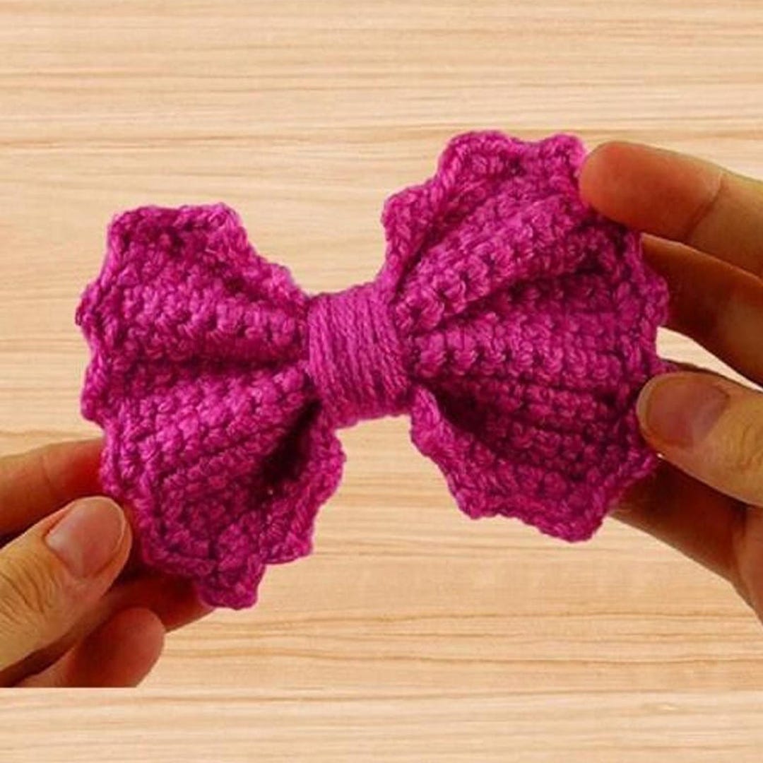 Crochet Bow Pattern, Bow Accessory, Diy Bow Pattern, Bow Tie Pattern ...