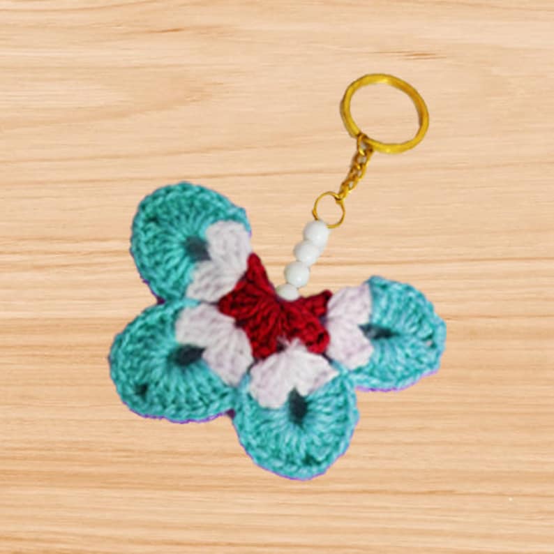 A Crochet Butterfly Keychain Pattern, Crochet Butterfly, Butterfly ...