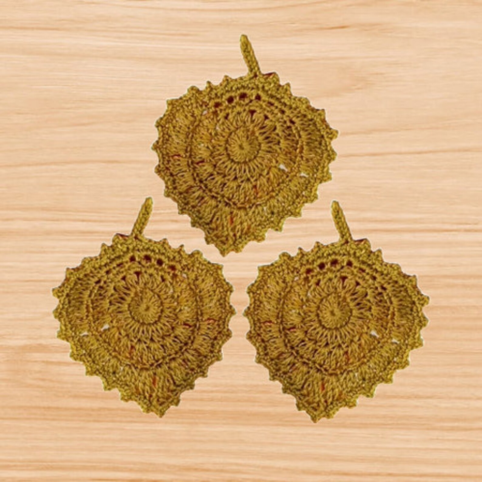 Crochet Leaf Coaster Pattern, Crochet Motif Pattern, Photo Tutorial Pdf ...