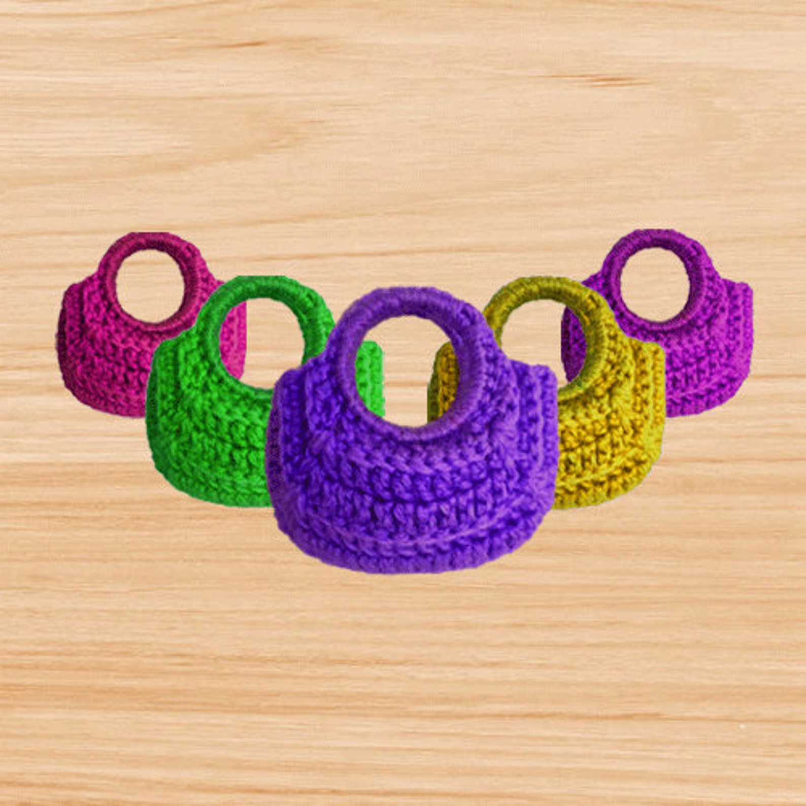 Crochet Mini Bag Keychain Pattern PDF With Video Tutorial | Boho Pouch ...