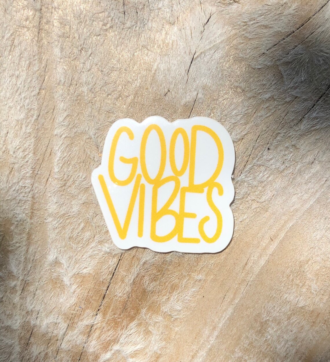 Good Vibes Positivity Yellow Quote Vinyl Stickers - Etsy