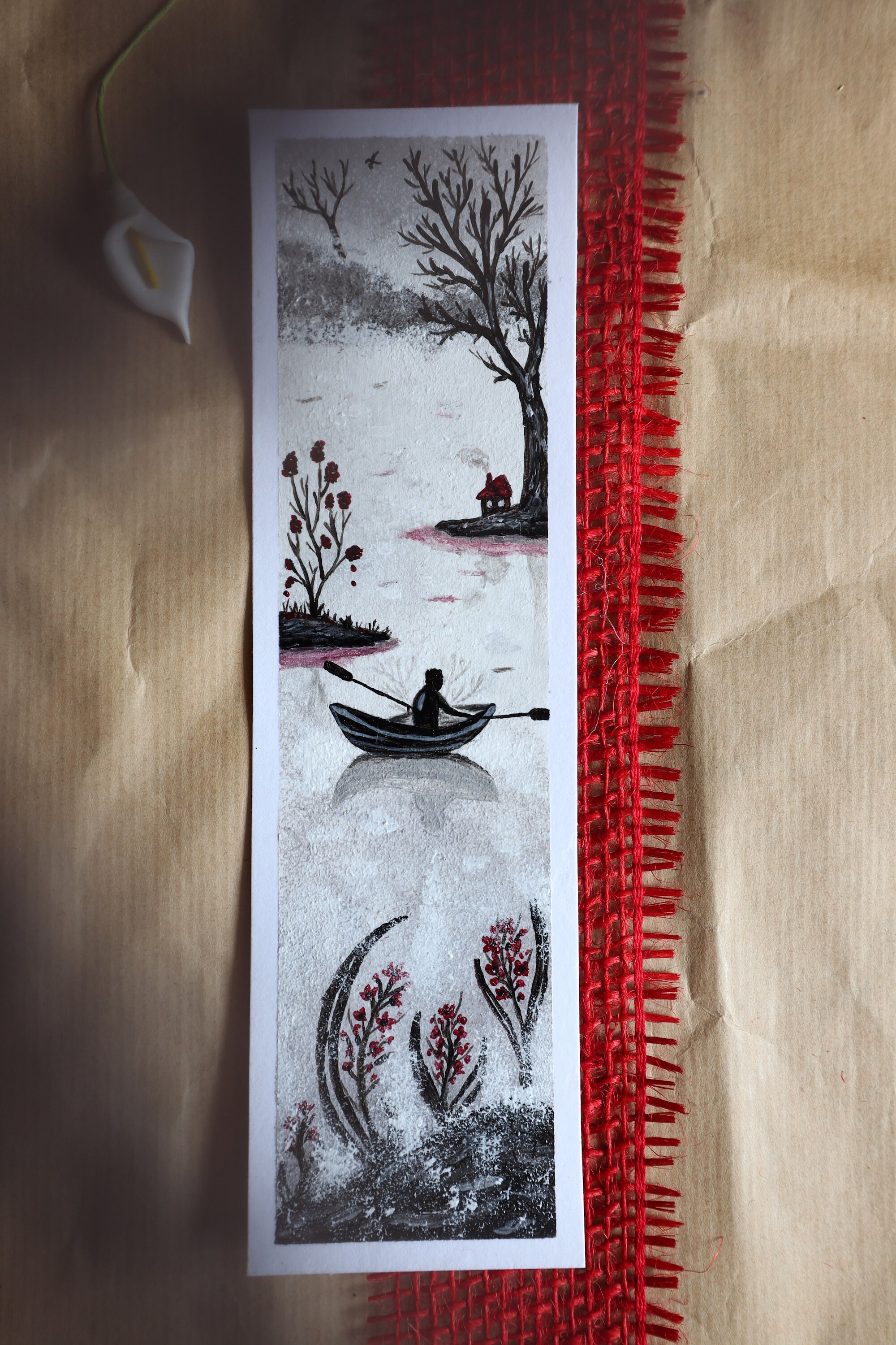 Original bookmark, hand-painted bookmark. The perfect gift for book ...