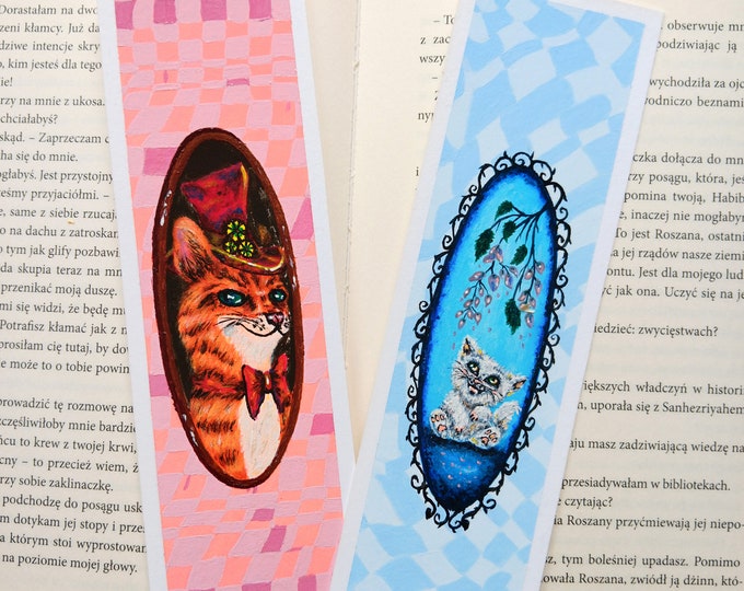 Original bookmark- Hand-painted bookmark- The perfect gift for book ...