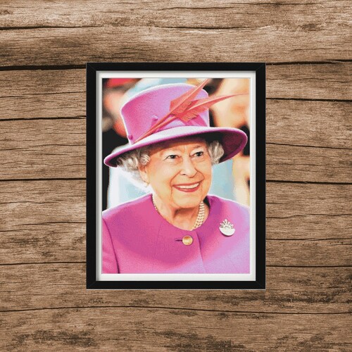 Queen Elizabeth II Cross Stitch Pattern or Photoprint/iron on - Etsy Canada
