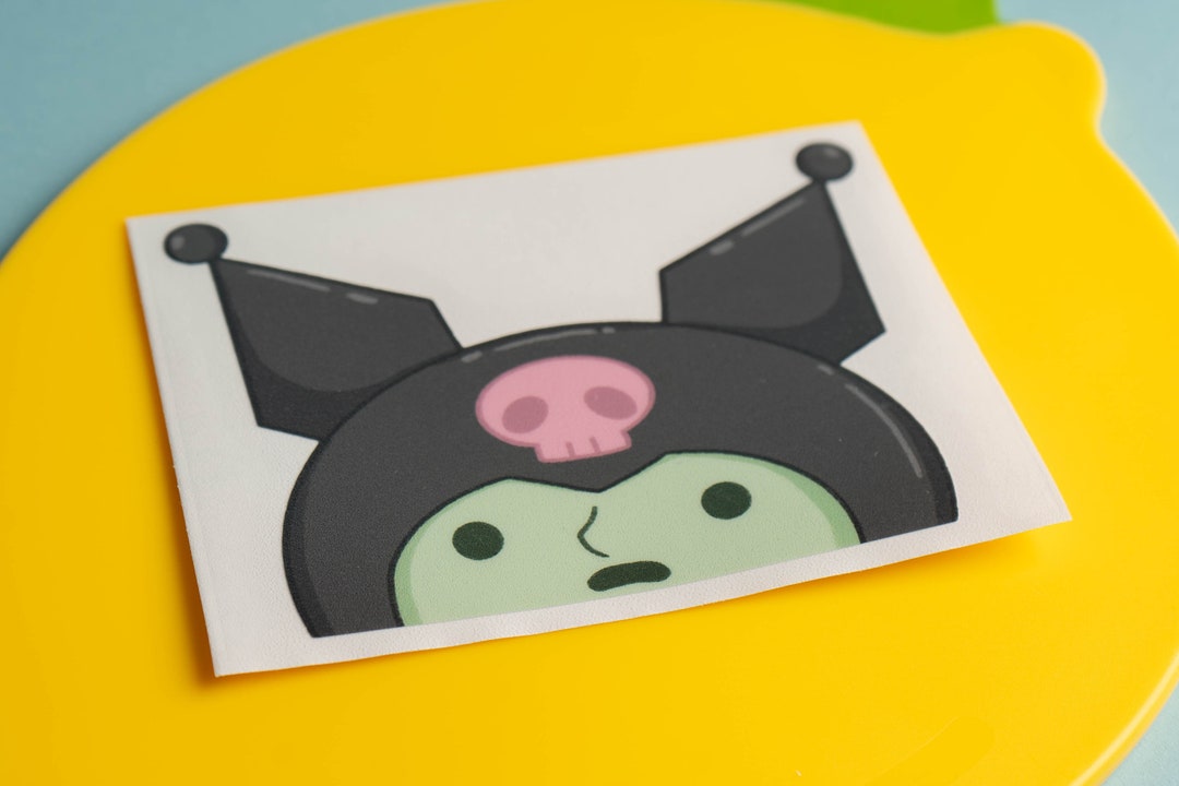 Silly Green Guy Rabbit Peeker Sticker - Etsy