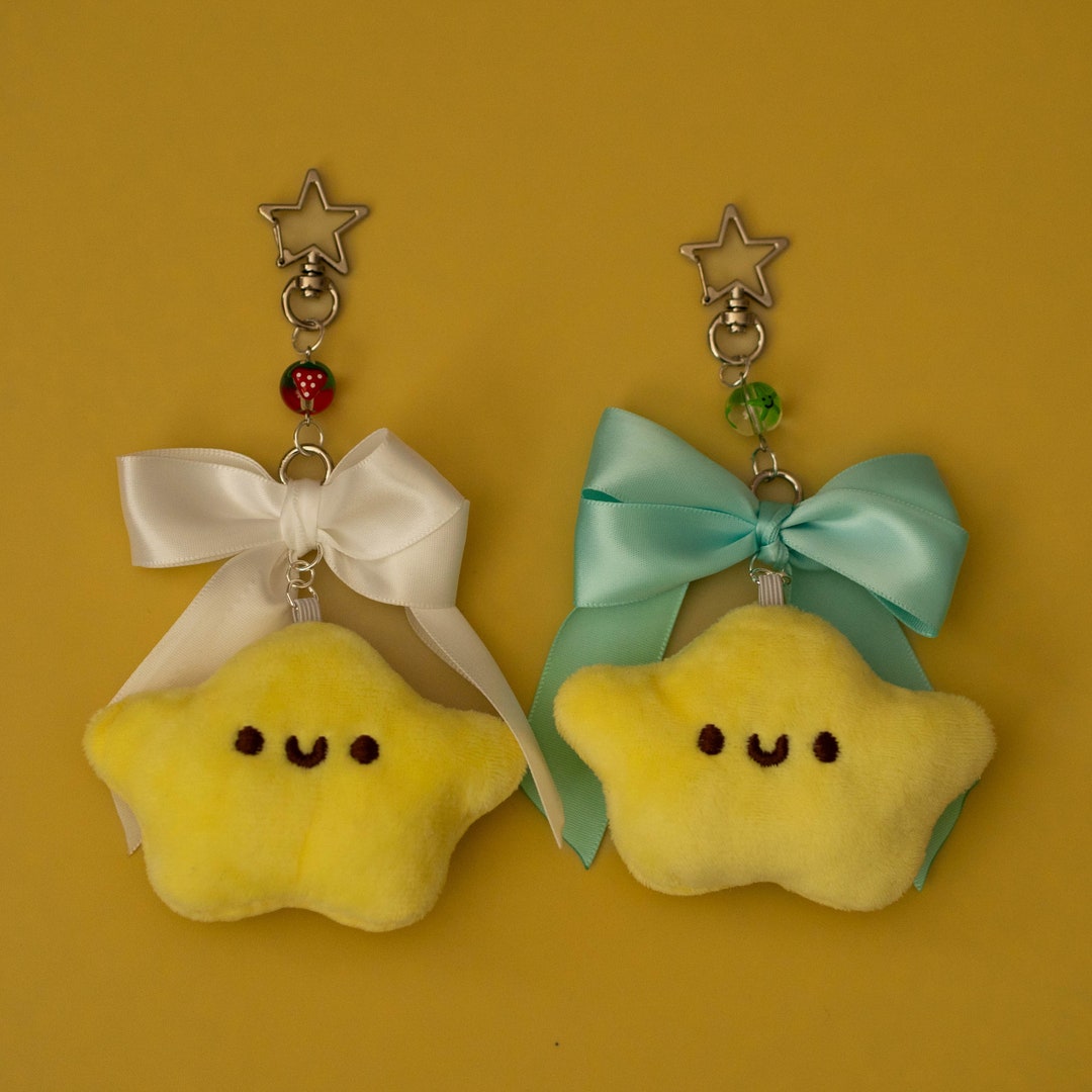 Plush Star Coquette Keychains - Etsy