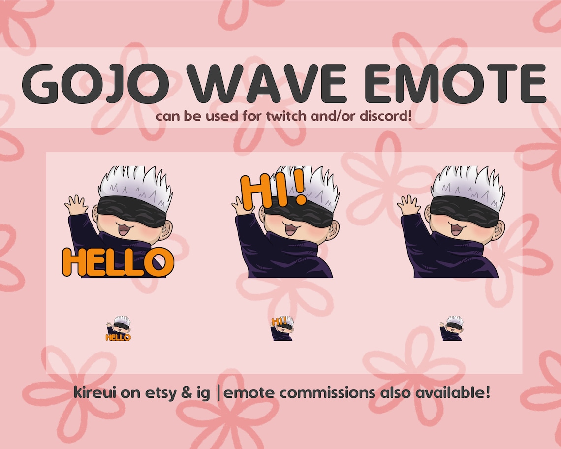 Buy Gojo Wave Emote Gojo Satoru Emote Twitch Emote Discord Emote Gojo ...