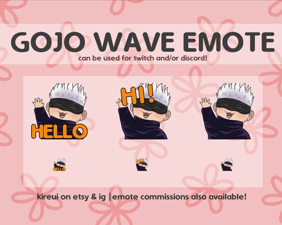 Gojo Wave Emote Gojo Satoru Emote Twitch Emote Discord - Etsy Canada