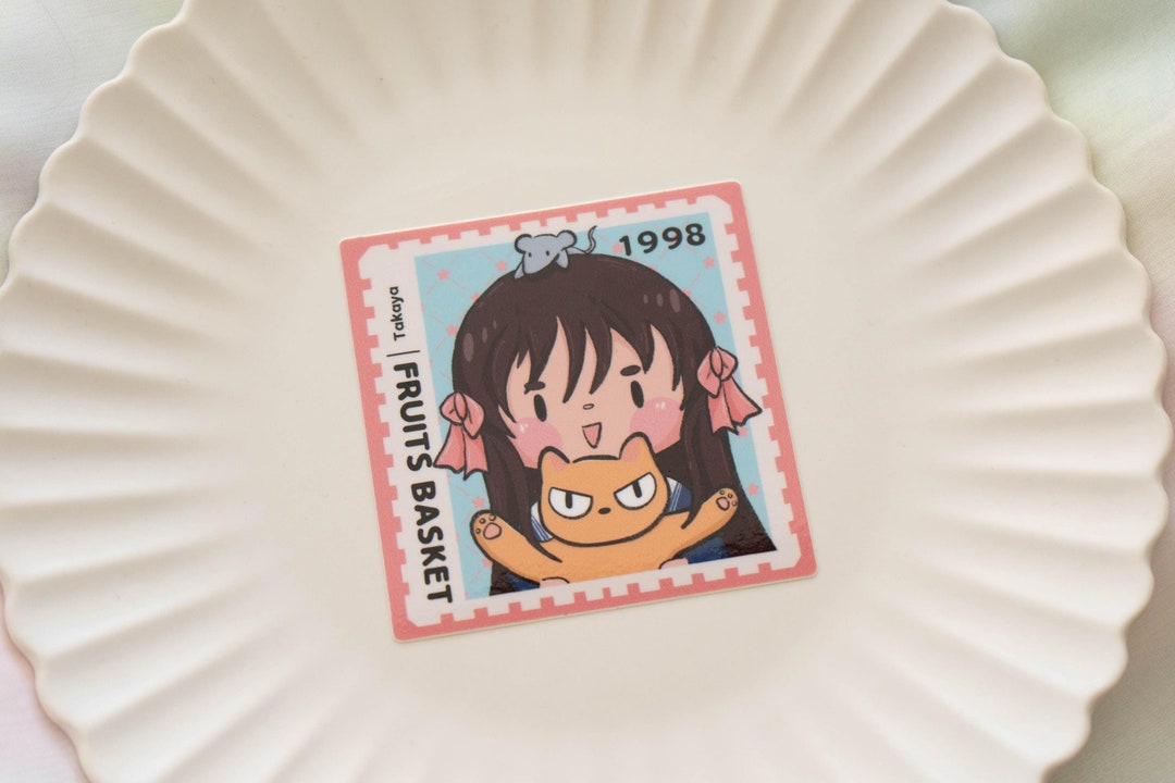 Fruit Basket Stamp Sticker - Etsy