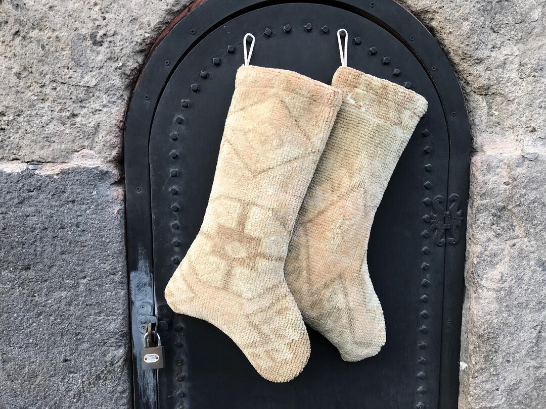 Vintage Turkish Wool Stockings: Pastel Color Wall Decor - Etsy