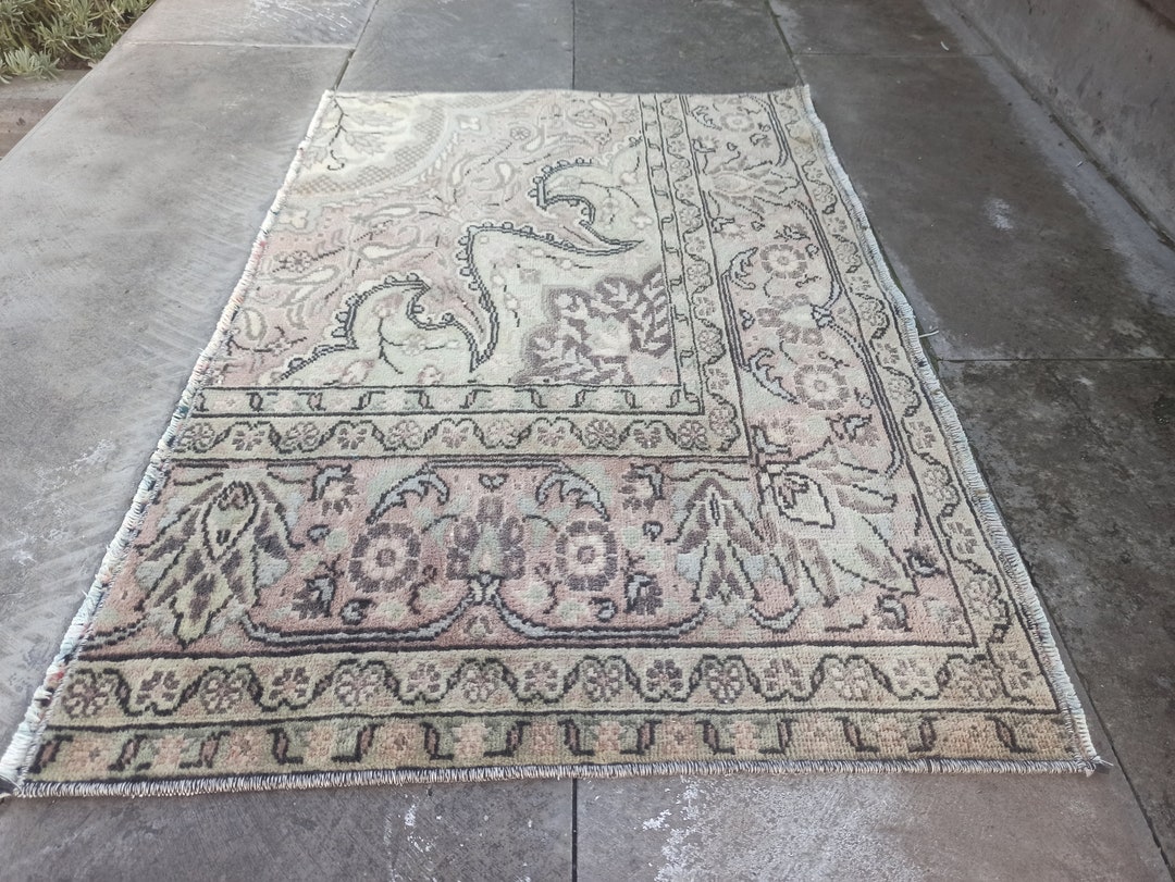 2x3 Vintage Rug, Rustic Small Rug, Wall Decor, Outdoor Matt, Bathroom ...