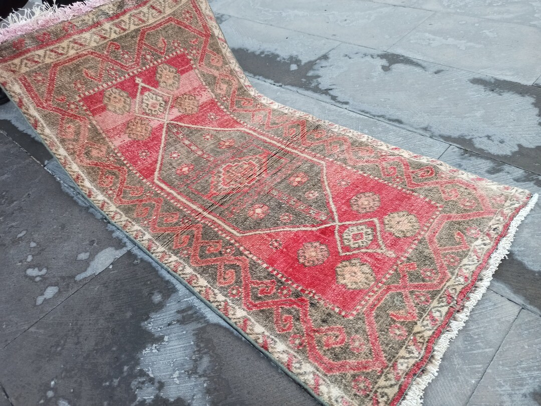 Small Rug 2x4 / Vintage Mini Rugs Handwoven-wool , Art Deco Carpet ...