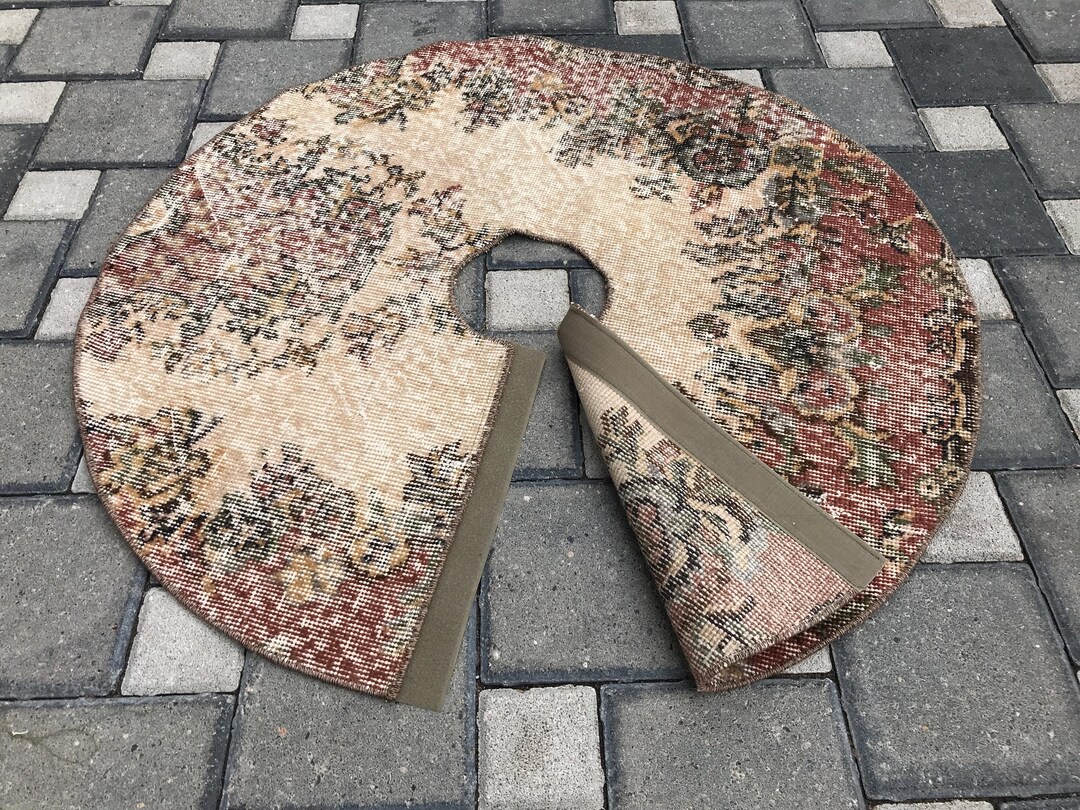 40 İnches Vintage Handmade Tree Skirt: Muted Color( MEDİUM) - Etsy