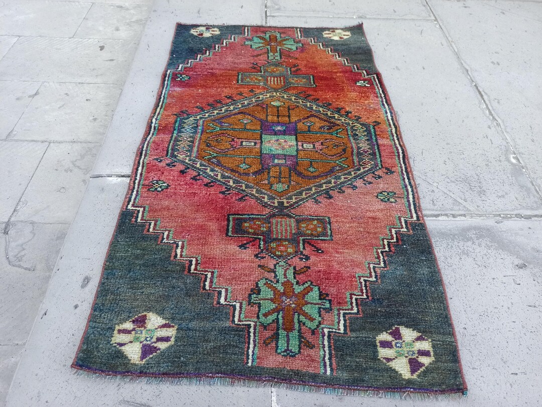 2x4 Small Runner Rug , Mini Entryways Runner, Turkish Small Rug ...