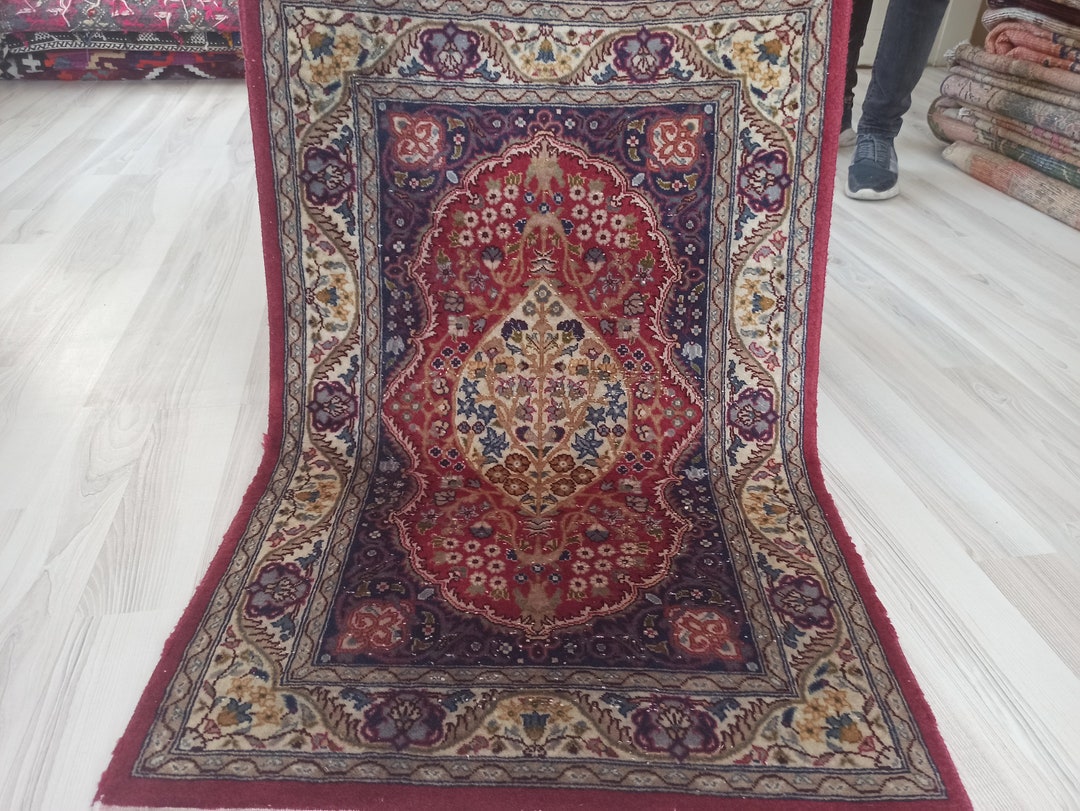 Turkey Small Rug 2x3 , Vintage Wool , Mini Rugs , Handmade Rug Quality ...