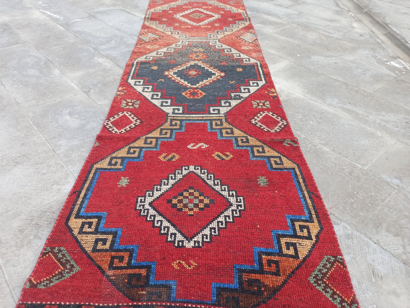 Red Color Runner Turkish Runner 3x10 Handmade Rug Vintage - Etsy