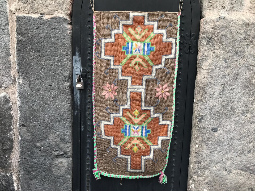 Wall Decor Vintage Small Kilim, Wall Hanging , Handmade Wool , Very ...