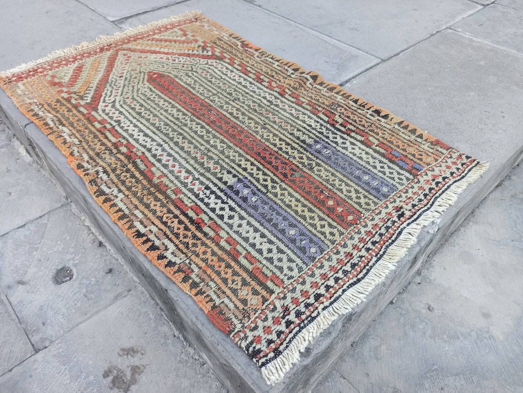 2x3 Minis Kilim, Vintage Small Kelim, Anatolia Mut Tribal , Handmade ...