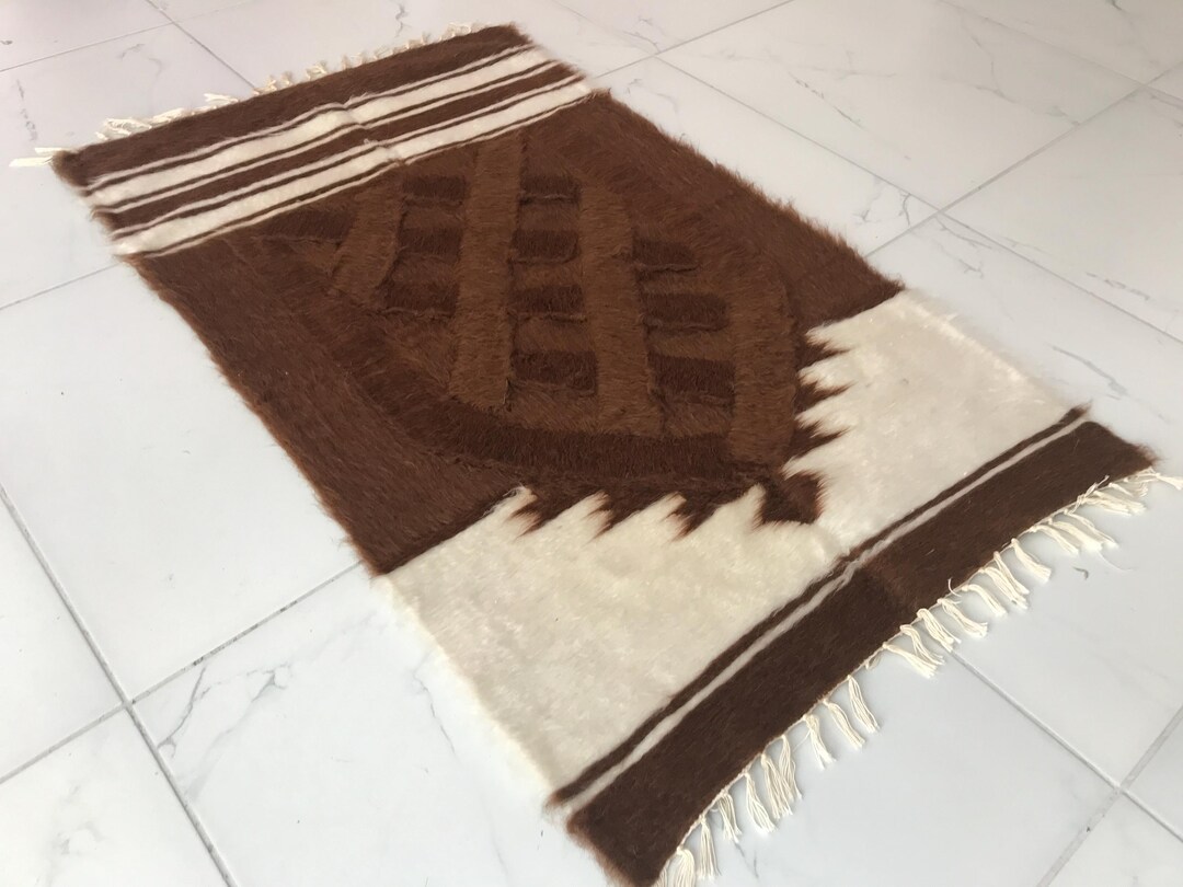 Handmade Angora Goat Wool Blanket: Turkish Siirt Tribe Battaniye - Etsy