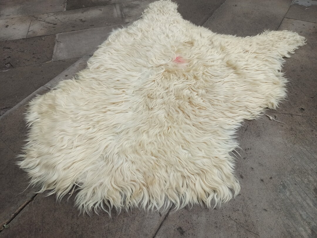 Natural Goatskin / Tanned Goatskin Rug Handmade-goat Wool Soft Goat ...