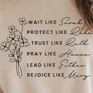 Wait Like Sarah Protect Like Rehab Trust Like Ruth Shirt, Christian ...