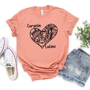 Corazon Latino Shirt, Mexican Shirt, Hispanic T-shirt, Hispanic ...