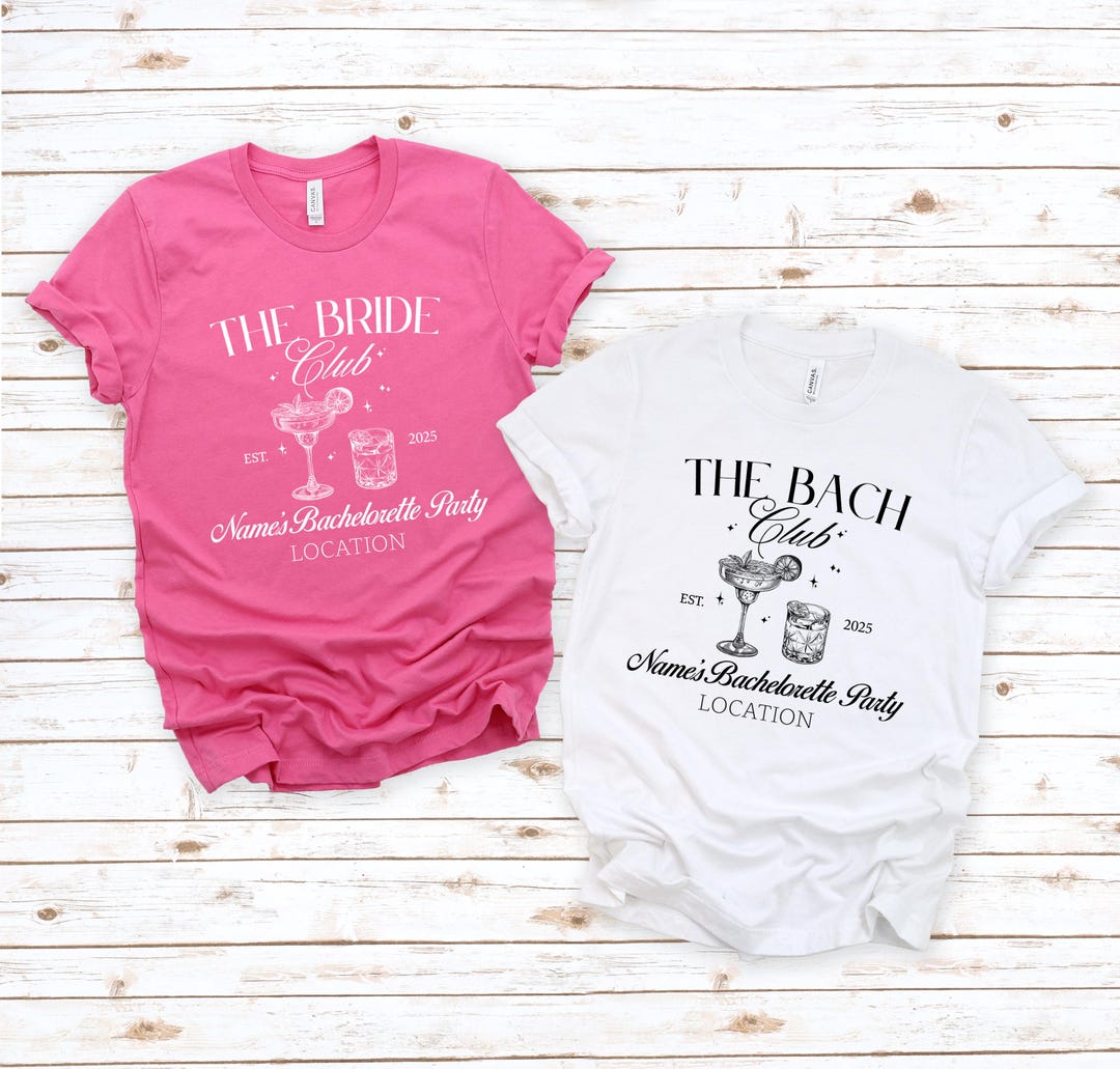 Custom Bachelorette Party Shirts, the Bach Club Bachelorette Shirts ...