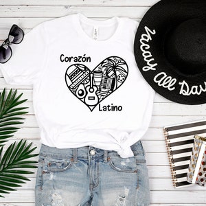 Corazon Latino Shirt, Mexican Shirt, Hispanic T-shirt, Hispanic ...