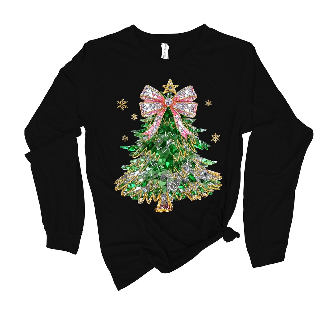 Christmas Tree Shirt: Holiday Sparkle Gift (printed Crystal-style ...
