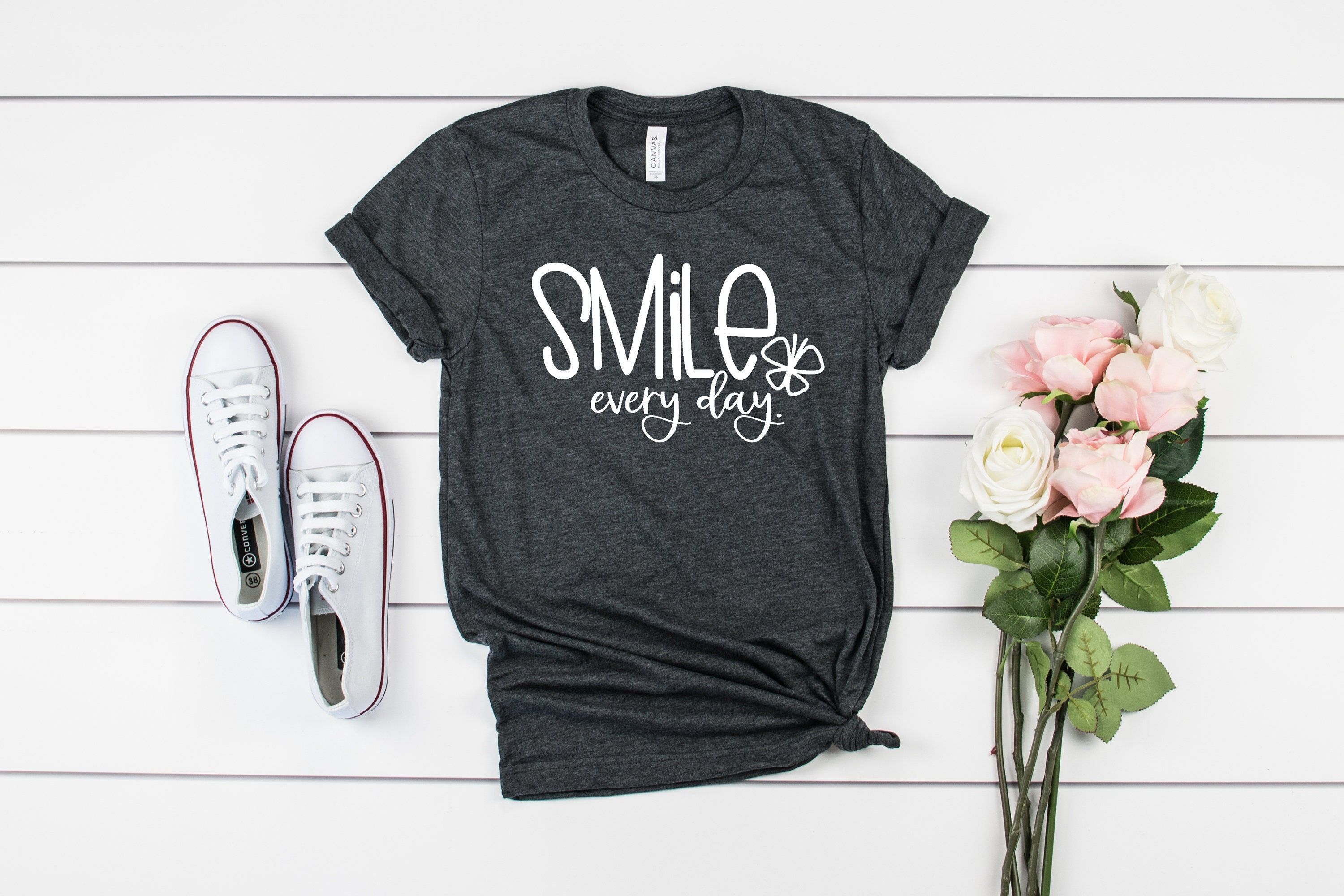 Smile Tshirt Inspirational Quotes T-shirt Good Vibes Shirt | Etsy