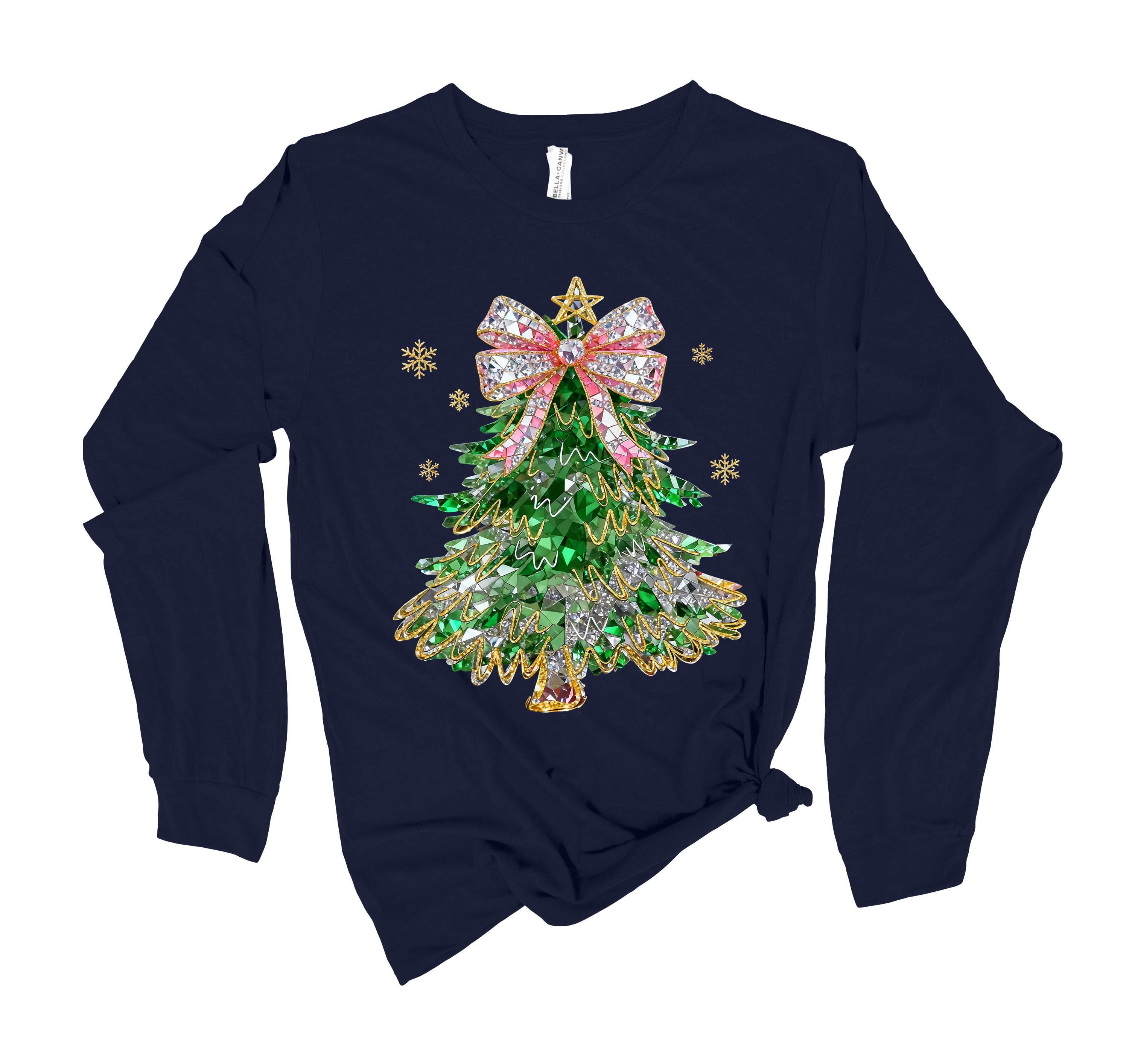 Christmas Tree Shirt: Holiday Sparkle Gift (printed Crystal-style ...