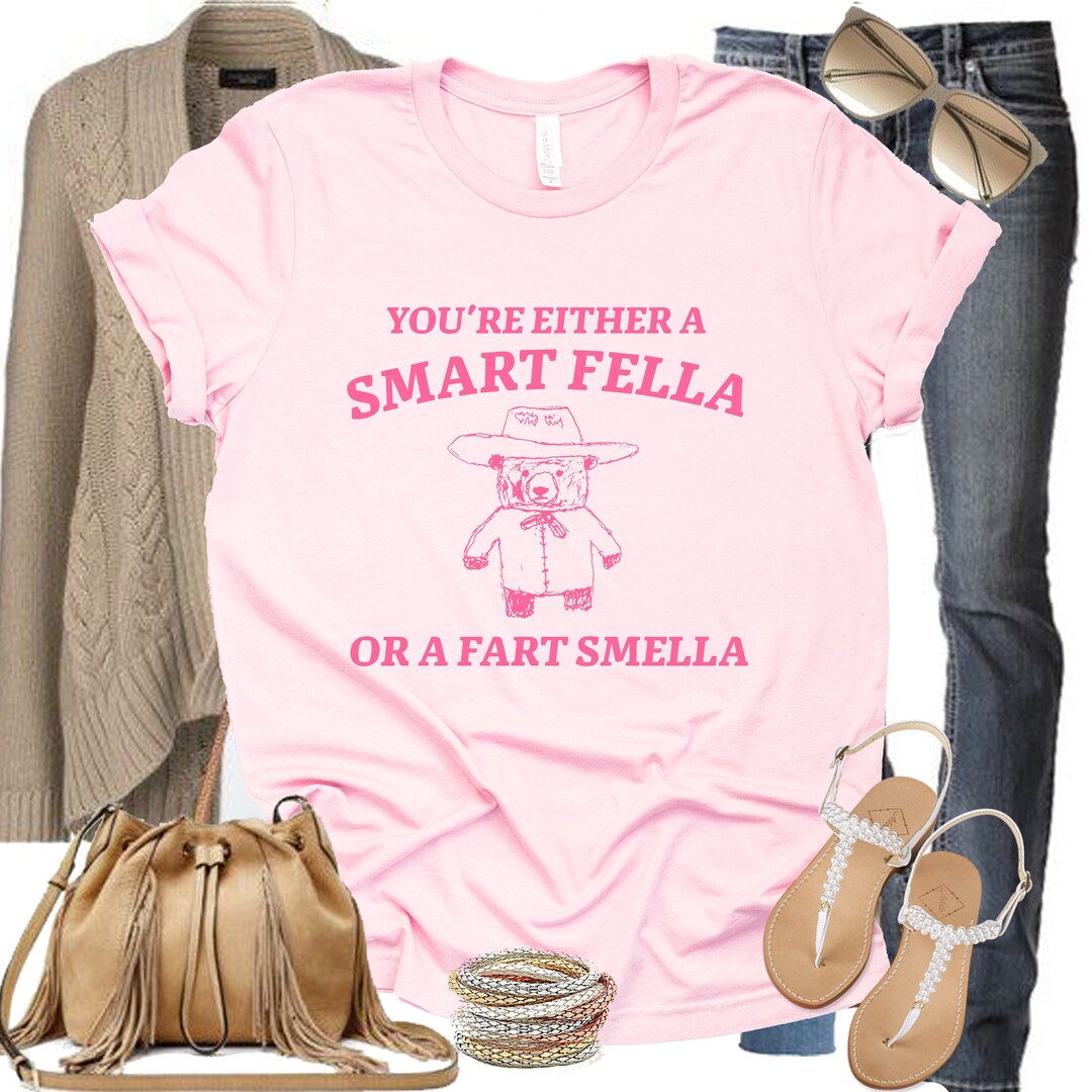 Smart Fella Fart Smella Shirt: Meme Bear Graphic Tee - Etsy